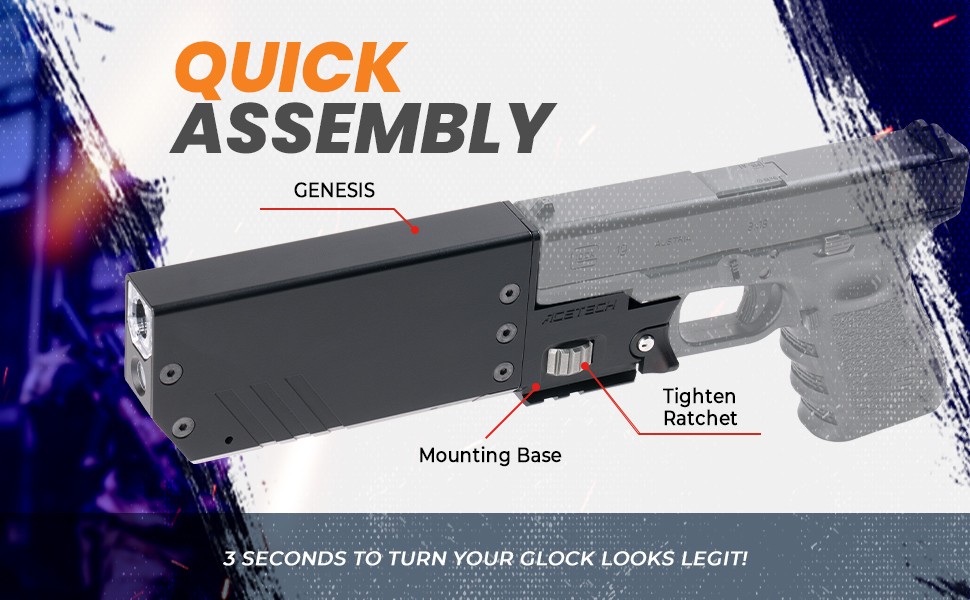 ACETECH Genesis Tracer Unit compact pour Glock 19