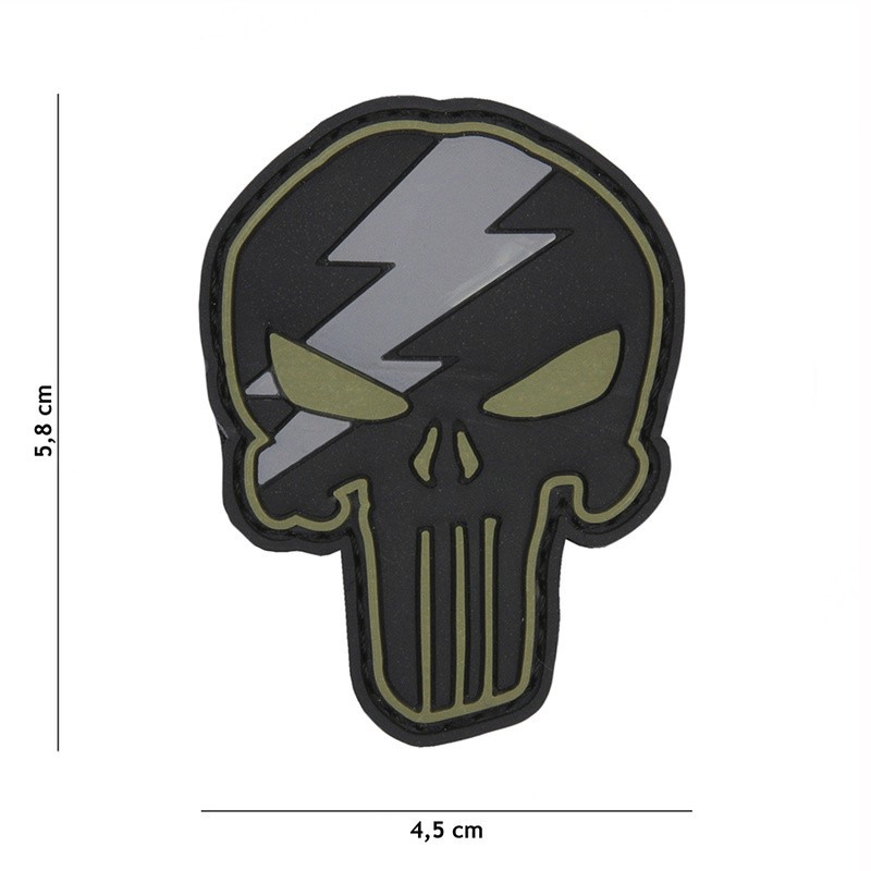 Patch Velcro Punisher Thunder - Vert