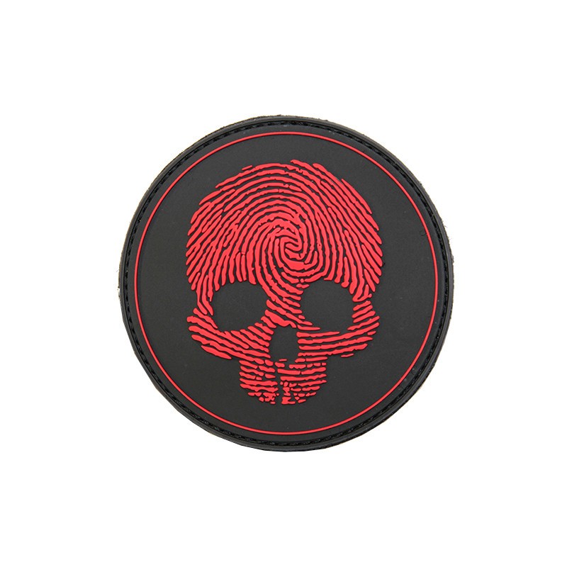 Patch Velcro Skull - Rouge