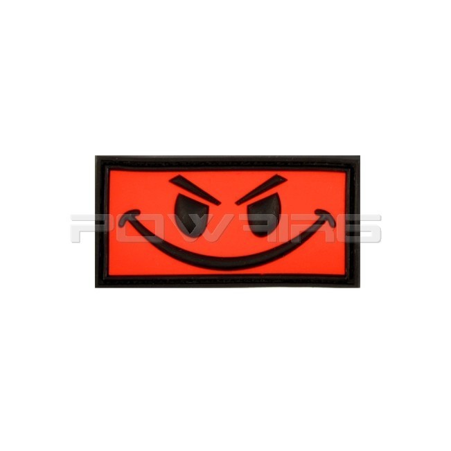 Patch Velcro Evil Smiley - Rouge