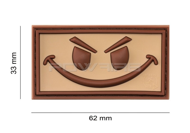 Patch Velcro Evil Smiley - Desert