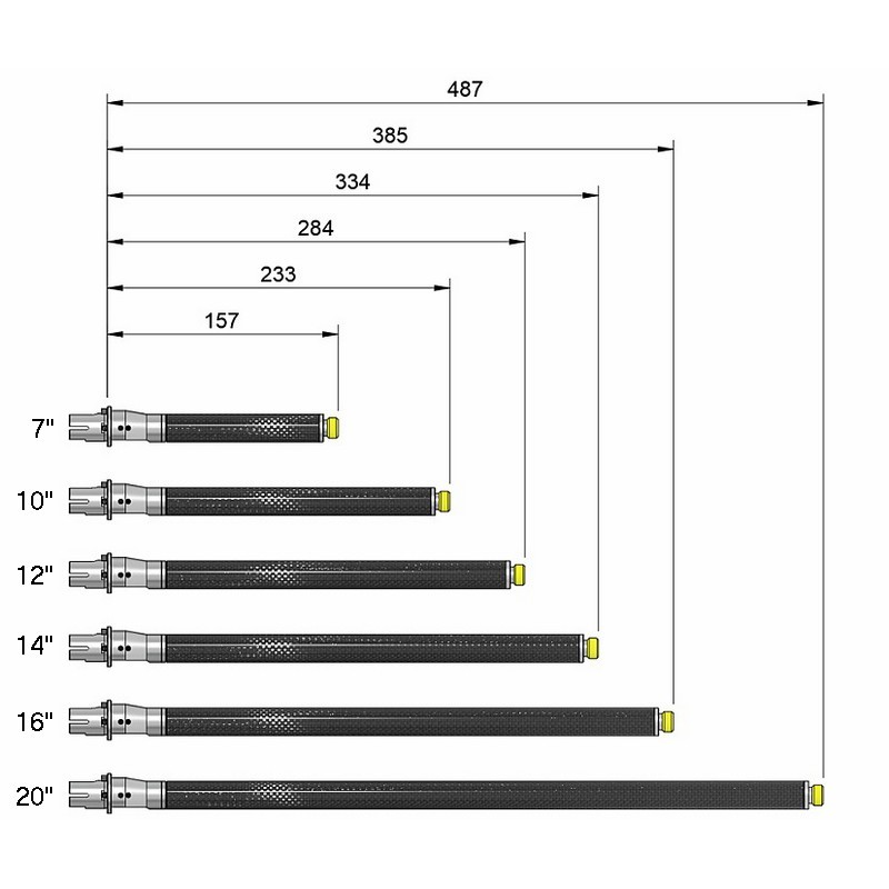 RETROARMS Outer barrel 3K-Carbon pour AR-15 - 10 inch