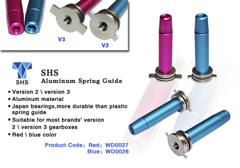 SHS guide ressort alu sur roulement pour gearbox V3
