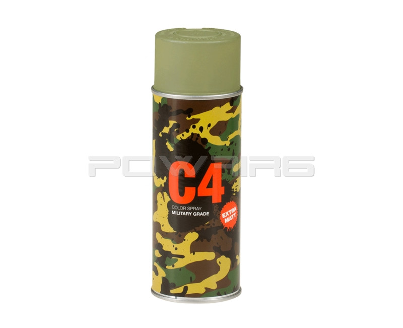 Armamat bombe peinture militaire C4 extra mat RAL 6013 vert jonc