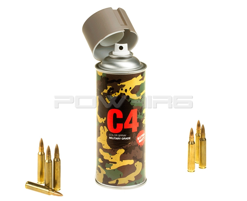 Armamat bombe peinture militaire C4 extra mat RAL 7050 gris beige A...