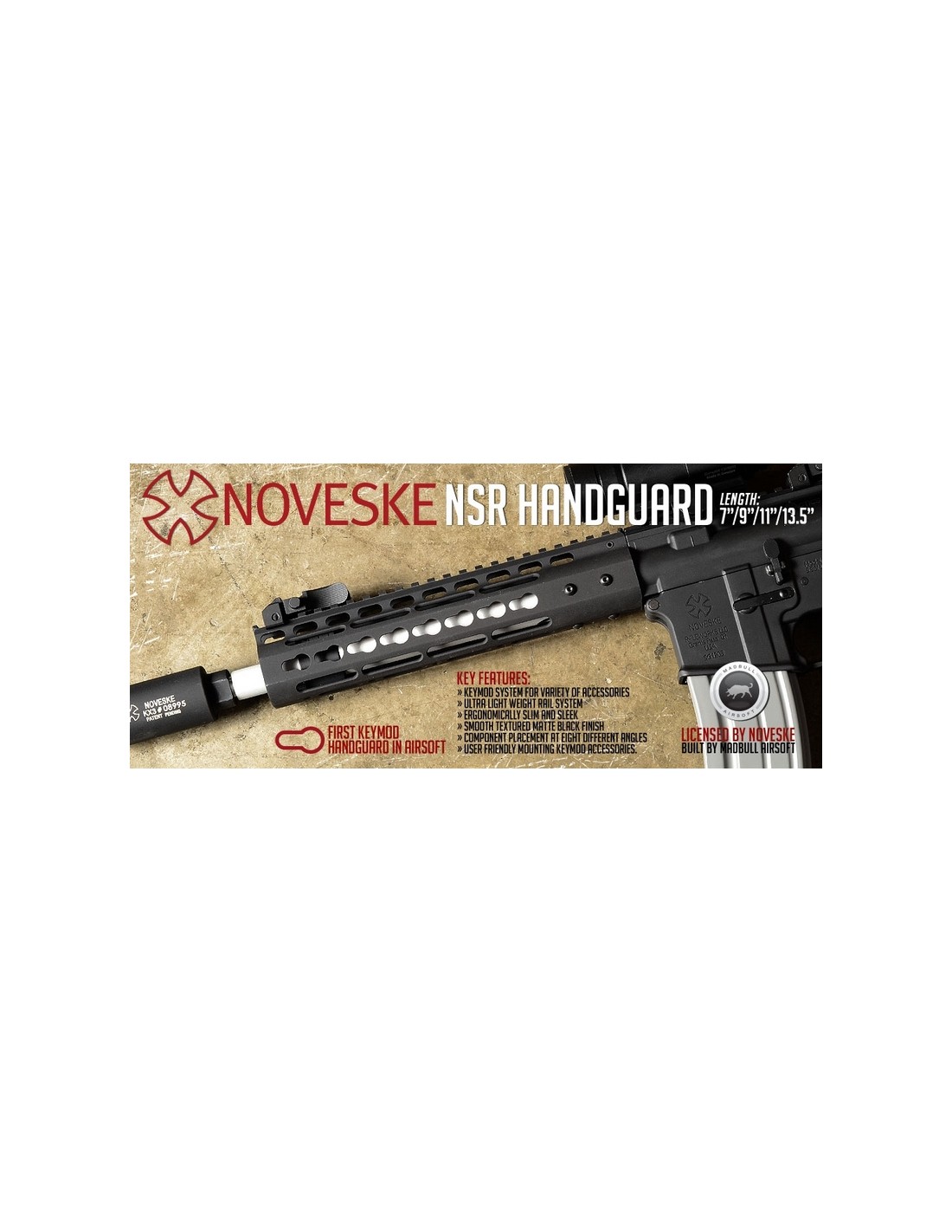 Madbull Noveske NSR Handguard - 11 inch MB-NV-NSR-11