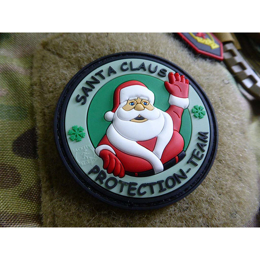 Patch velcro Santa Claus Protection Team - Vert