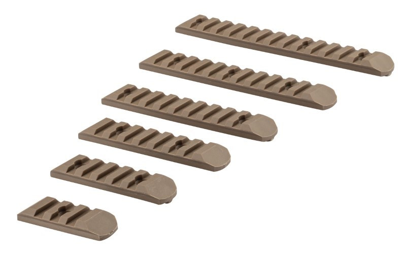 Lot de 6 rails keymod et M-LOCK system Dark Earth